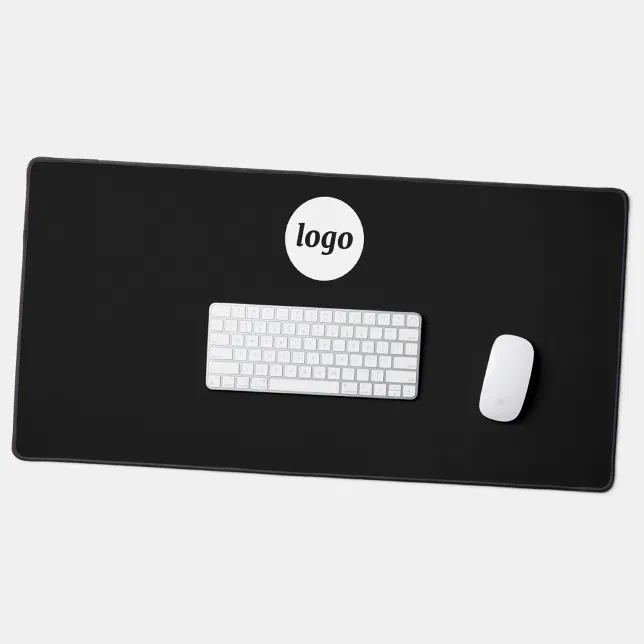 Simple Logo Business Branding Promotional Desk Mat | Zazzle