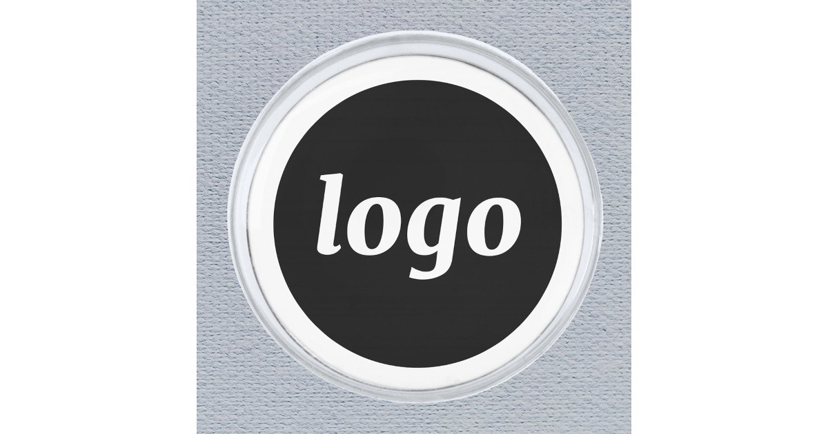 Simple Logo Business Branding Silver Finish Lapel Pin | Zazzle