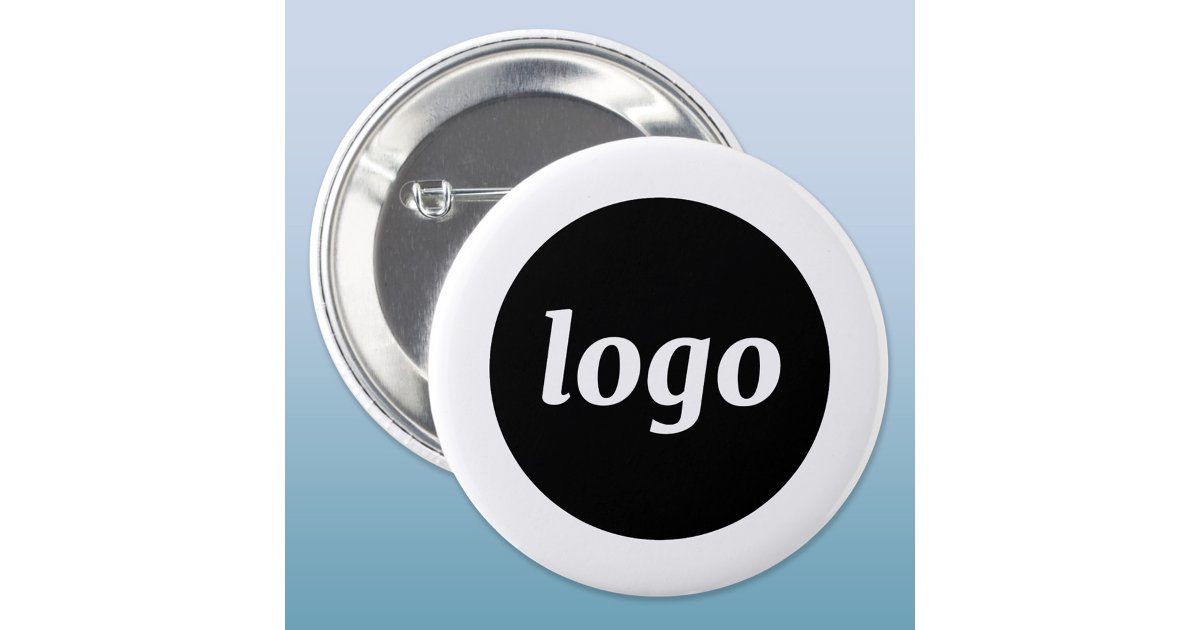 Simple Logo Business Button | Zazzle