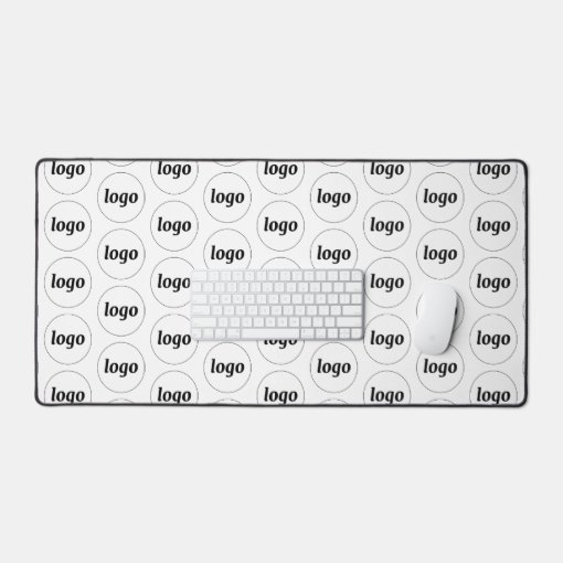 Simple Logo Business Pattern Desk Mat | Zazzle