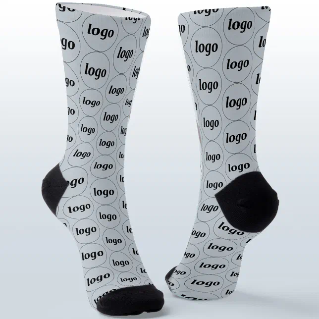 Simple Logo Business Pattern Powder Blue Socks | Zazzle
