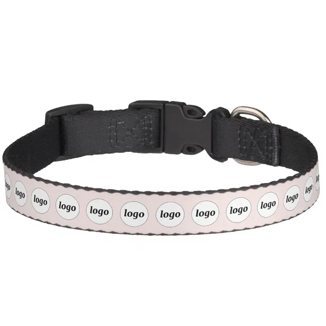Simple Logo Business Promotional Blush Pink Pet Collar | Zazzle