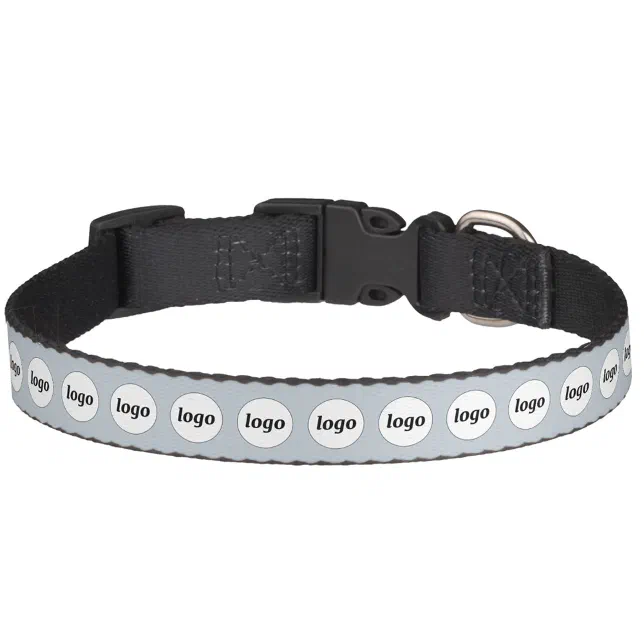 Simple Logo Business Promotional Powder Blue Pet Collar | Zazzle