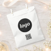 Simple Logo Business Promotional QR Code Paper Bag | Zazzle