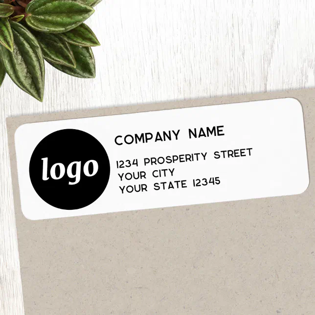Simple Logo Company Return Address Label | Zazzle