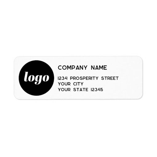 Simple Logo Company Return Address Label | Zazzle