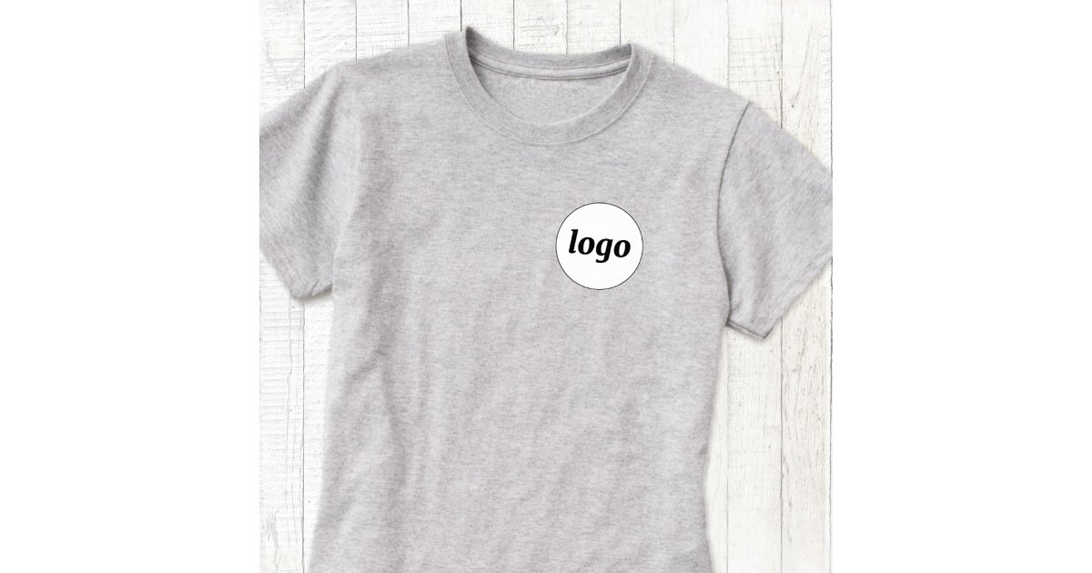 Simple Logo Crest Promotional Business T-Shirt | Zazzle