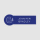 Simple Logo Custom Name Royal Blue Corporate Name Tag | Zazzle