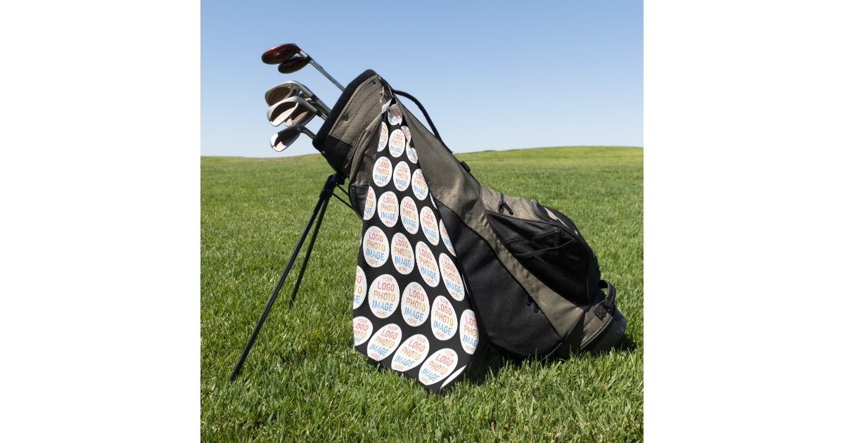 Simple Logo or Photo Repeating Pattern Golf Towel | Zazzle