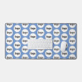 Simple Logo Pattern Business Branding Promotional Desk Mat | Zazzle