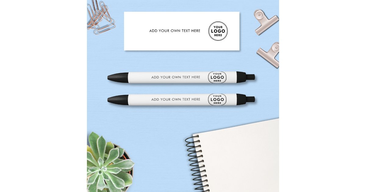 Simple logo promotional business merch pen | Zazzle