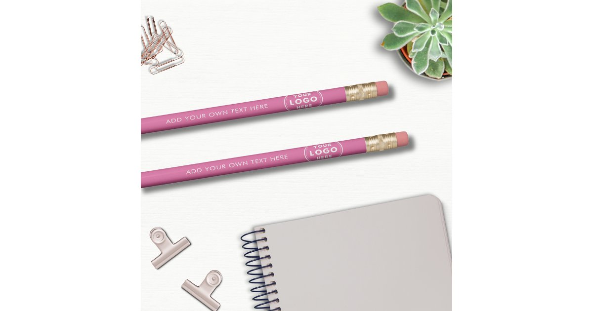 Simple logo promotional business merch pencil | Zazzle
