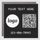 Simple Logo Promotional Business QR Code Black Car Magnet | Zazzle