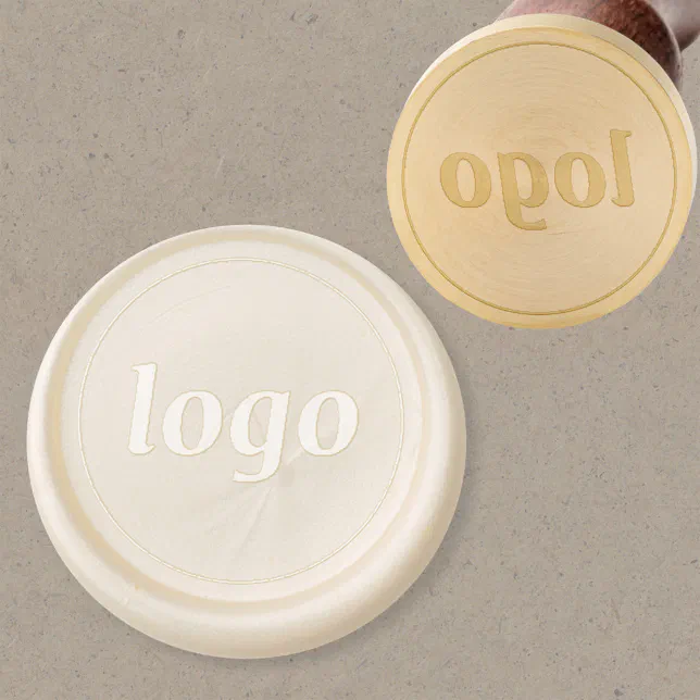 Simple Logo Promotional Business Wax Seal Stamp | Zazzle