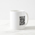 Simple Logo QR Code and Text Business Promotional Coffee Mug | Zazzle