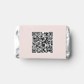 Simple Logo QR Code Blush Pink Promotional Hershey's Miniatures | Zazzle