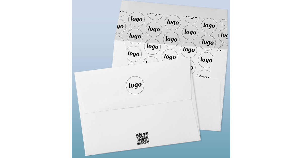 Simple Logo QR Code Professional Envelope | Zazzle
