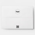 Simple Logo QR Code Professional Envelope | Zazzle