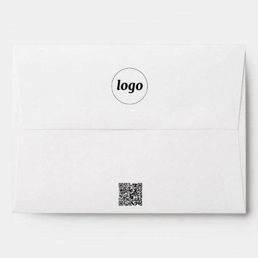Simple Logo QR Code Professional Envelope | Zazzle