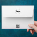 Simple Logo QR Code Professional Envelope | Zazzle