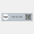 Simple Logo QR Code Text Promotional Blue Business Sign | Zazzle