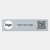 Simple Logo QR Code Text Promotional Blue Business Sign | Zazzle