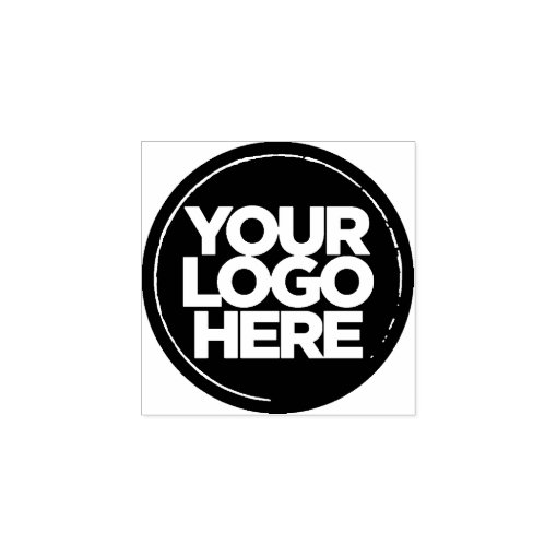 Simple Logo Replacement Tiny 1x1 Rubber Stamp | Zazzle