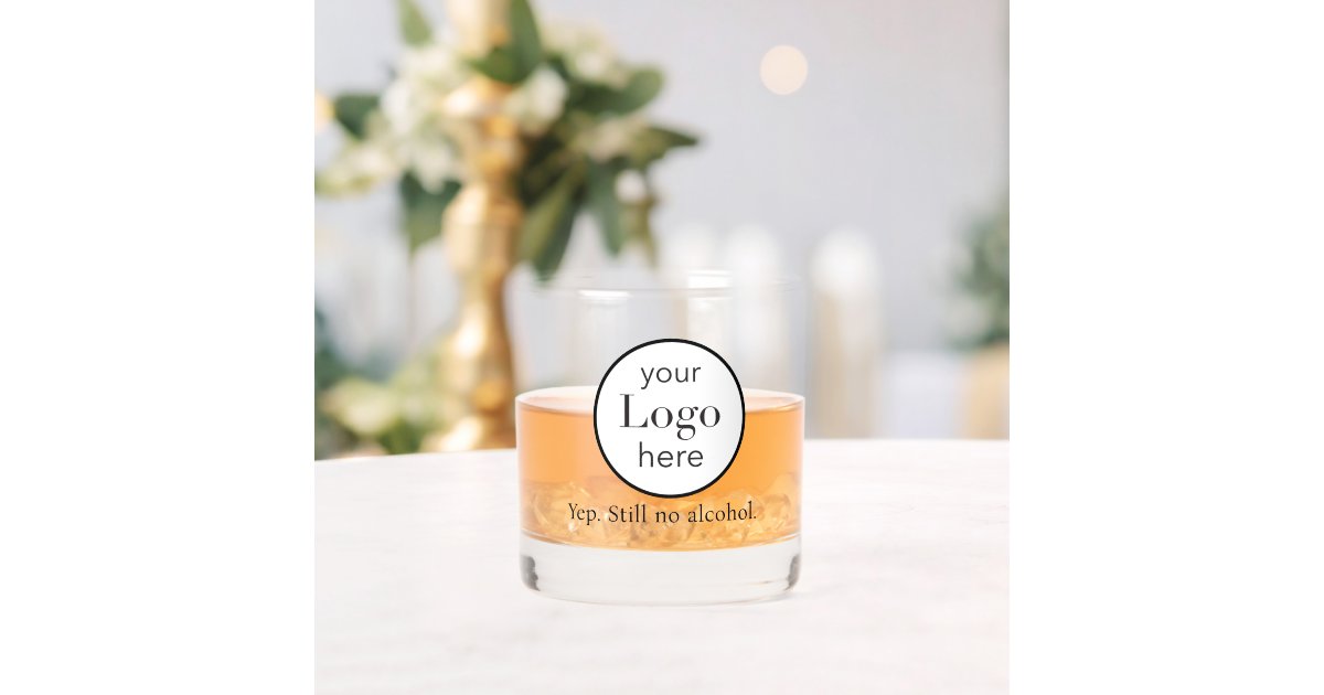 Simple Logo Sober Bar Whiskey Glass | Zazzle