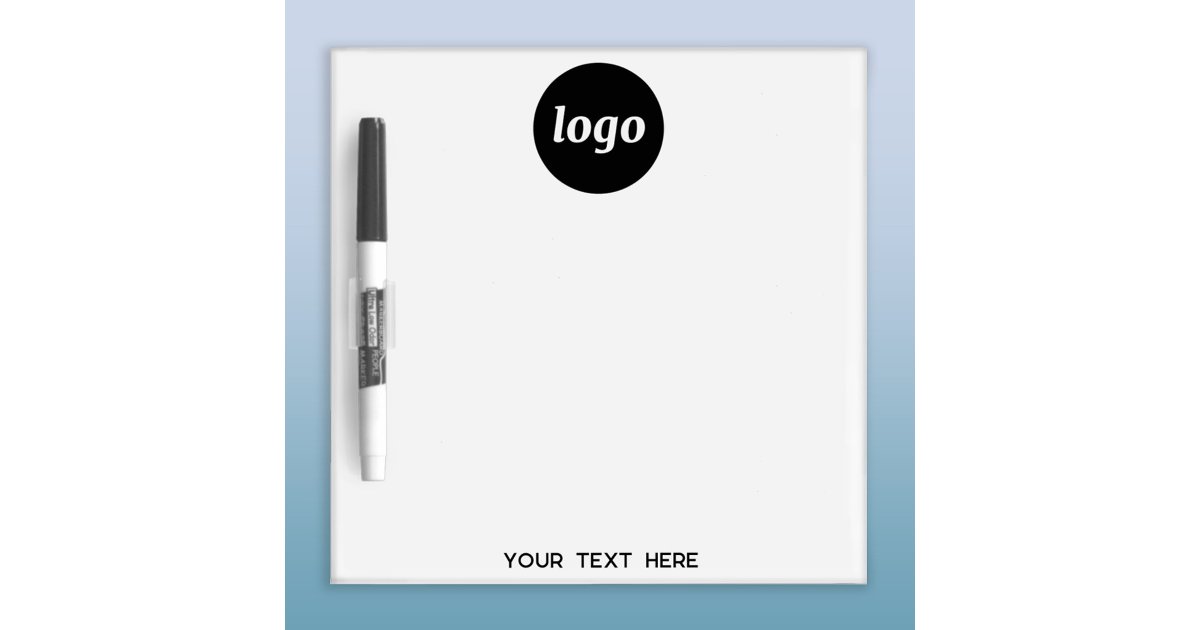 Simple Logo Text Business Promotional Dry Erase Board | Zazzle