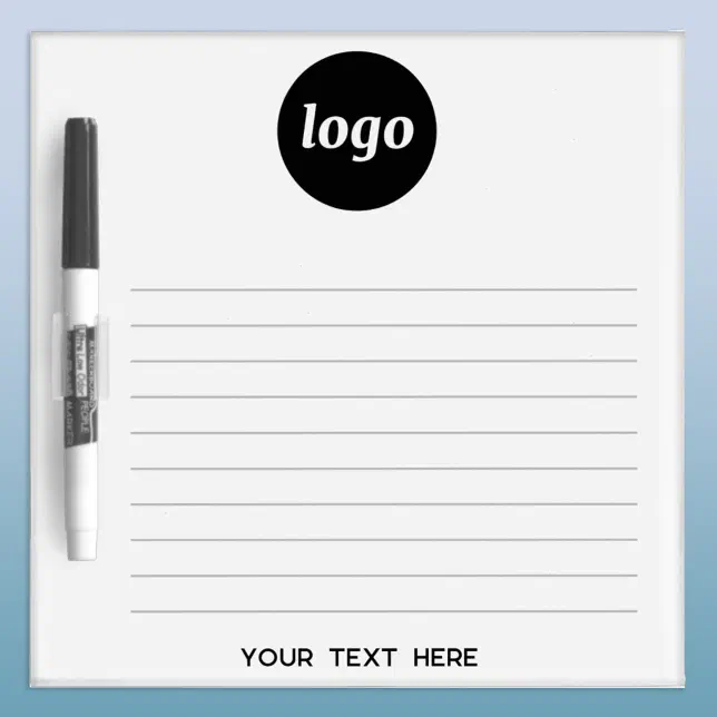 Simple Logo Text Business Promotional Dry Erase Board | Zazzle