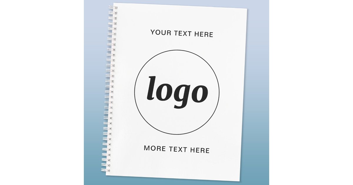 Simple Logo Text Business Promotional Notebook | Zazzle
