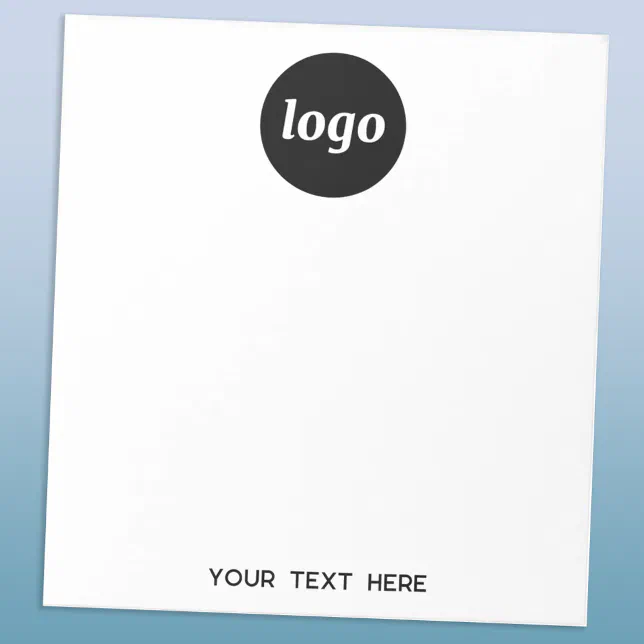 Simple Logo Text Business Promotional Notepad | Zazzle
