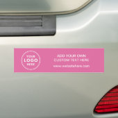 Simple Logo Text Pink Bumper Sticker | Zazzle
