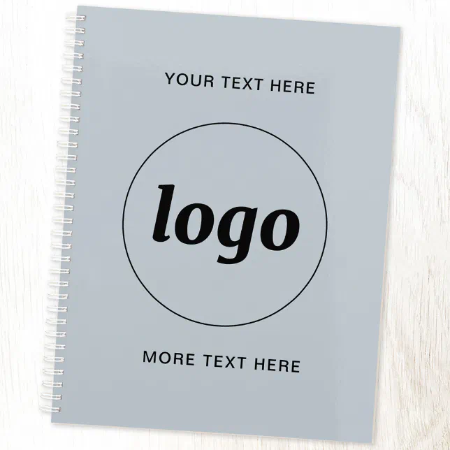 Simple Logo Text Powder Blue Planner | Zazzle