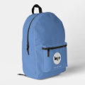 Simple Logo Text Promotional Business Blue Printed Backpack | Zazzle