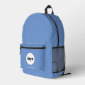 Simple Logo Text Promotional Business Blue Printed Backpack | Zazzle