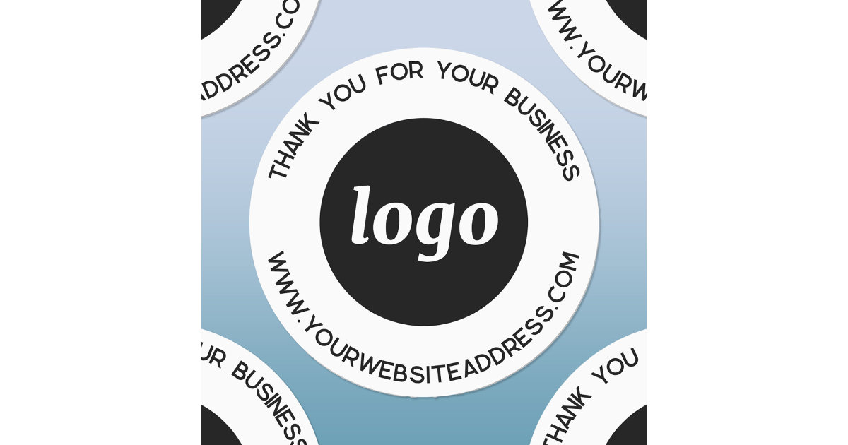 Simple Logo With Business Thank You Labels | Zazzle