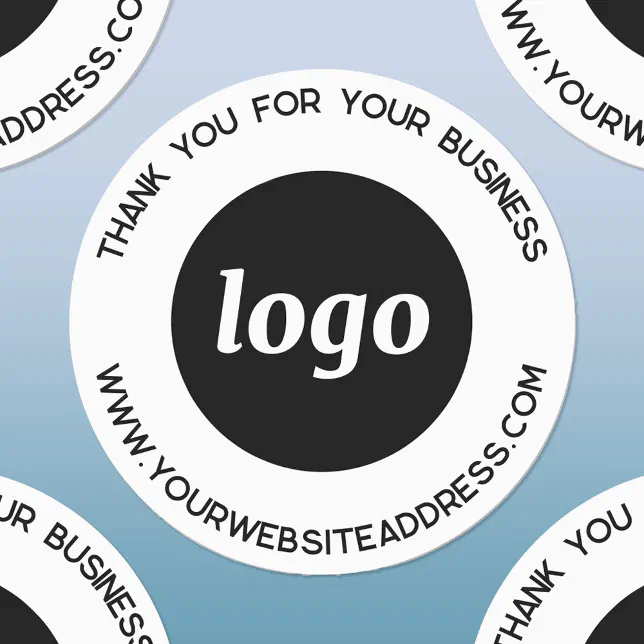 Simple Logo With Business Thank You Labels | Zazzle