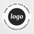 Simple Logo With Business Thank You Labels | Zazzle