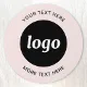 Simple Logo with Text Blush Pink Business Branding Sign | Zazzle