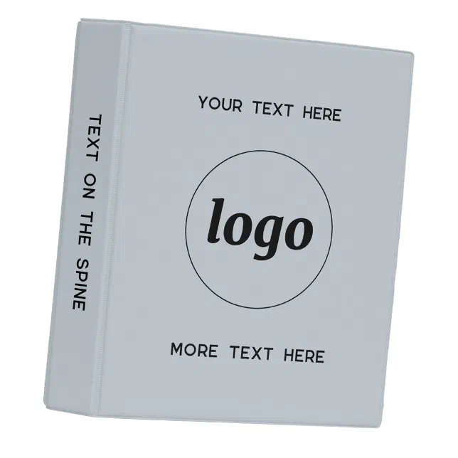 Simple Logo With Text Business Blue Mini Binder | Zazzle