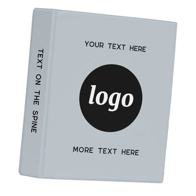 Simple Logo With Text Business Blue Mini Binder | Zazzle