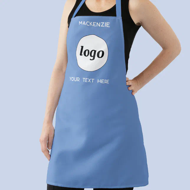 Simple Logo With Text Business Branding Apron | Zazzle