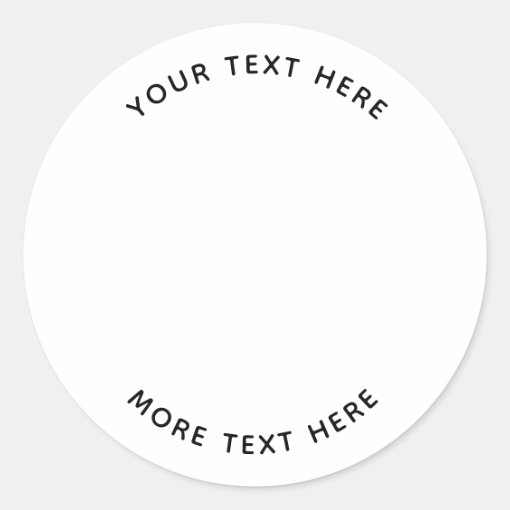 Simple Logo With Text Business Classic Round Sticker | Zazzle