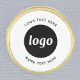 Simple Logo With Text Business Gold Finish Lapel Pin | Zazzle