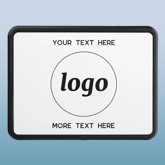 Simple Logo With Text Business Hitch Cover | Zazzle