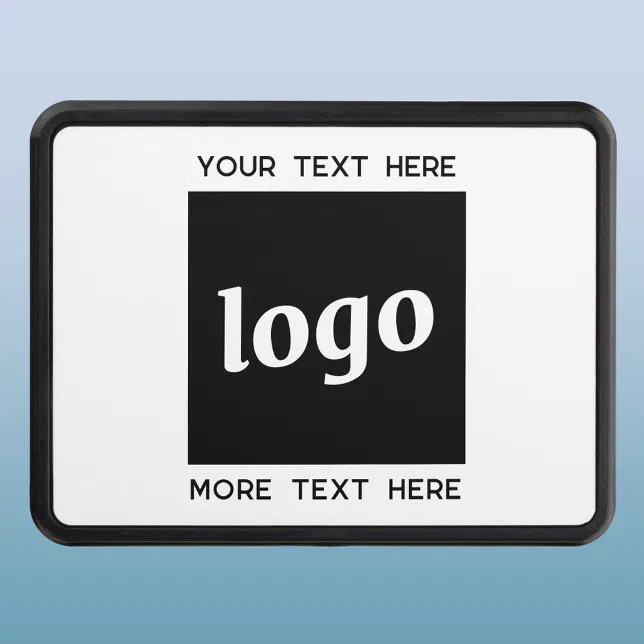 Simple Logo With Text Business Hitch Cover | Zazzle