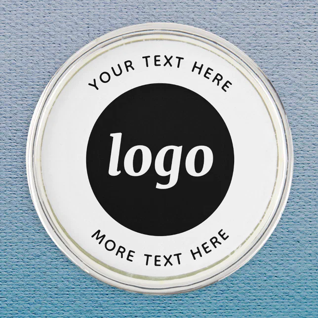 Simple Logo With Text Business Lapel Pin | Zazzle