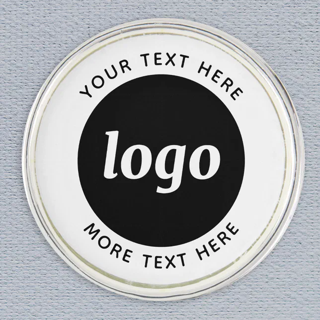 Simple Logo With Text Business Lapel Pin | Zazzle