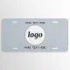 Simple Logo With Text Business Light Blue License Plate | Zazzle